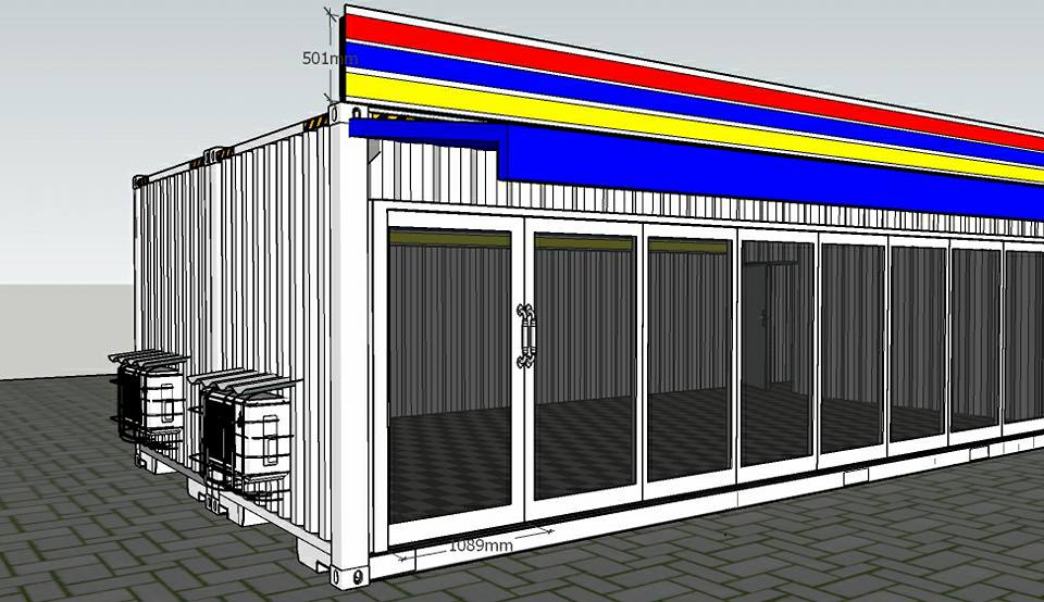 Konsep Container Retail - Bandung Container | Modifikasi Kontainer ...