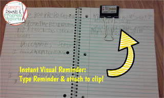 Papers, Pencils, & Progress Reports: Student Reminders