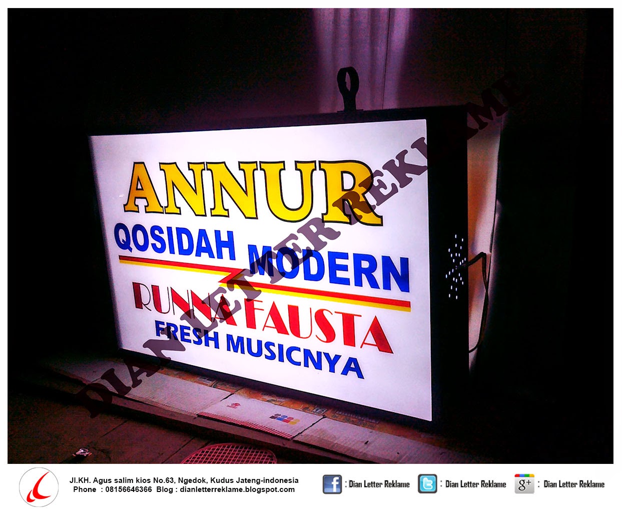 Dian Letter Reklame: Neon Box Kudus