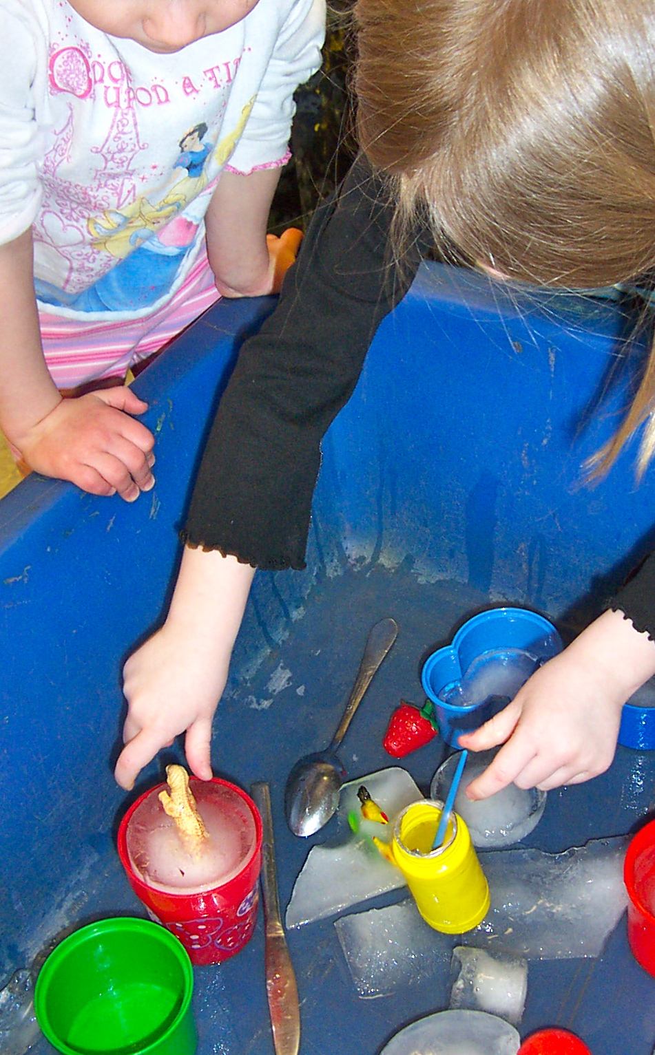 SAND AND WATER TABLES: THINGS FROZEN IN ICE - EXPERIMENTATION