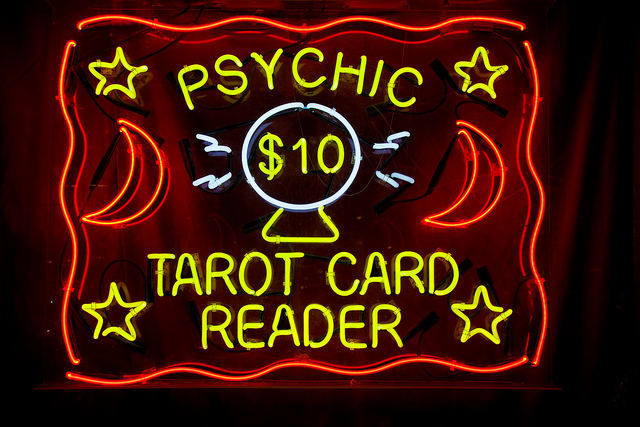 JOURNEY TOWARDS THE LIGHT : THE NEON FORTUNE TELLER SIGN