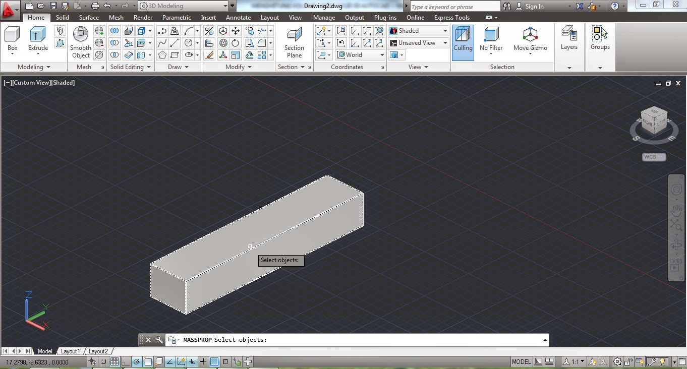 MENGHITUNG VOLUME OBJEK SOLID DI AUTOCAD ~ Areseetek Zone