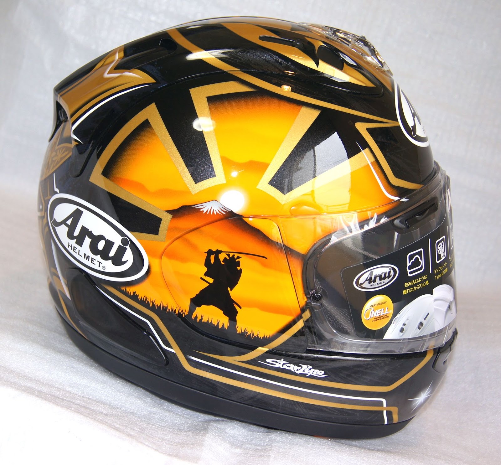 samurai‐bikers: ARAI Racing helmet RX -7X DANI Pedrosa SAMURAI Spirits