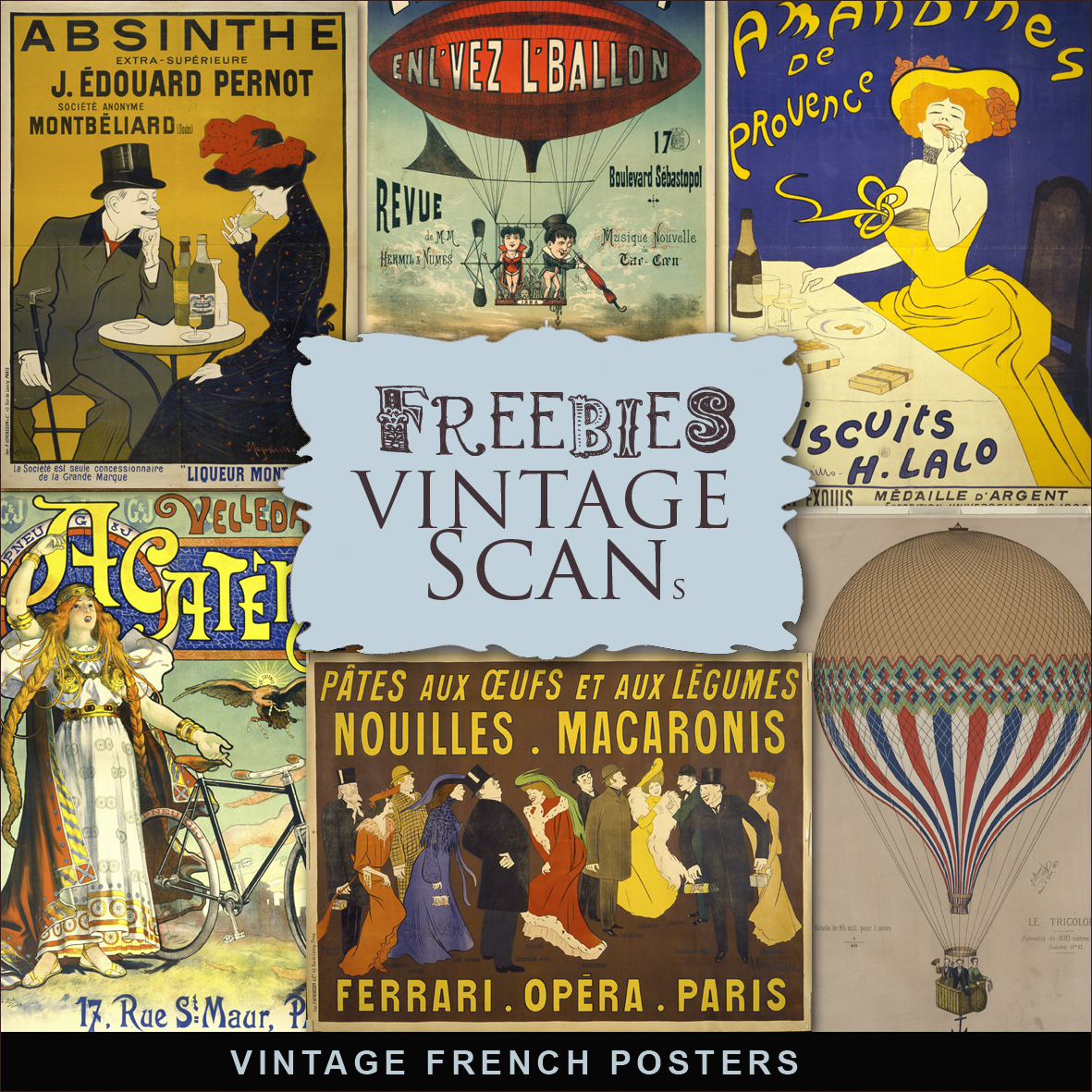 Freebies Kit of Vintage French Posters:Far Far Hill - Free database of ...