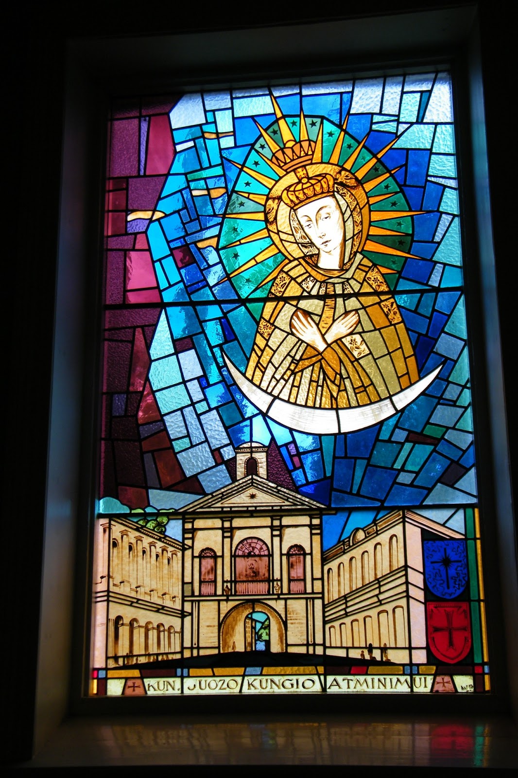 South Australian Lithuanian History The Gates Of Dawn Stained Glass Window