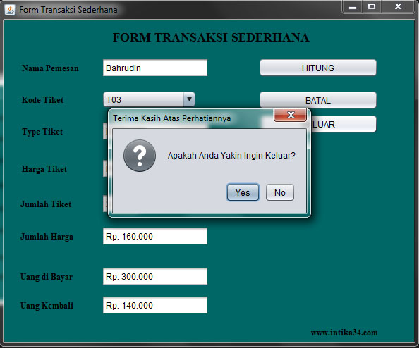 TUTORIAL NETBEANS - MEMBUAT PROGRAM TRANSAKSI SEDERHANA