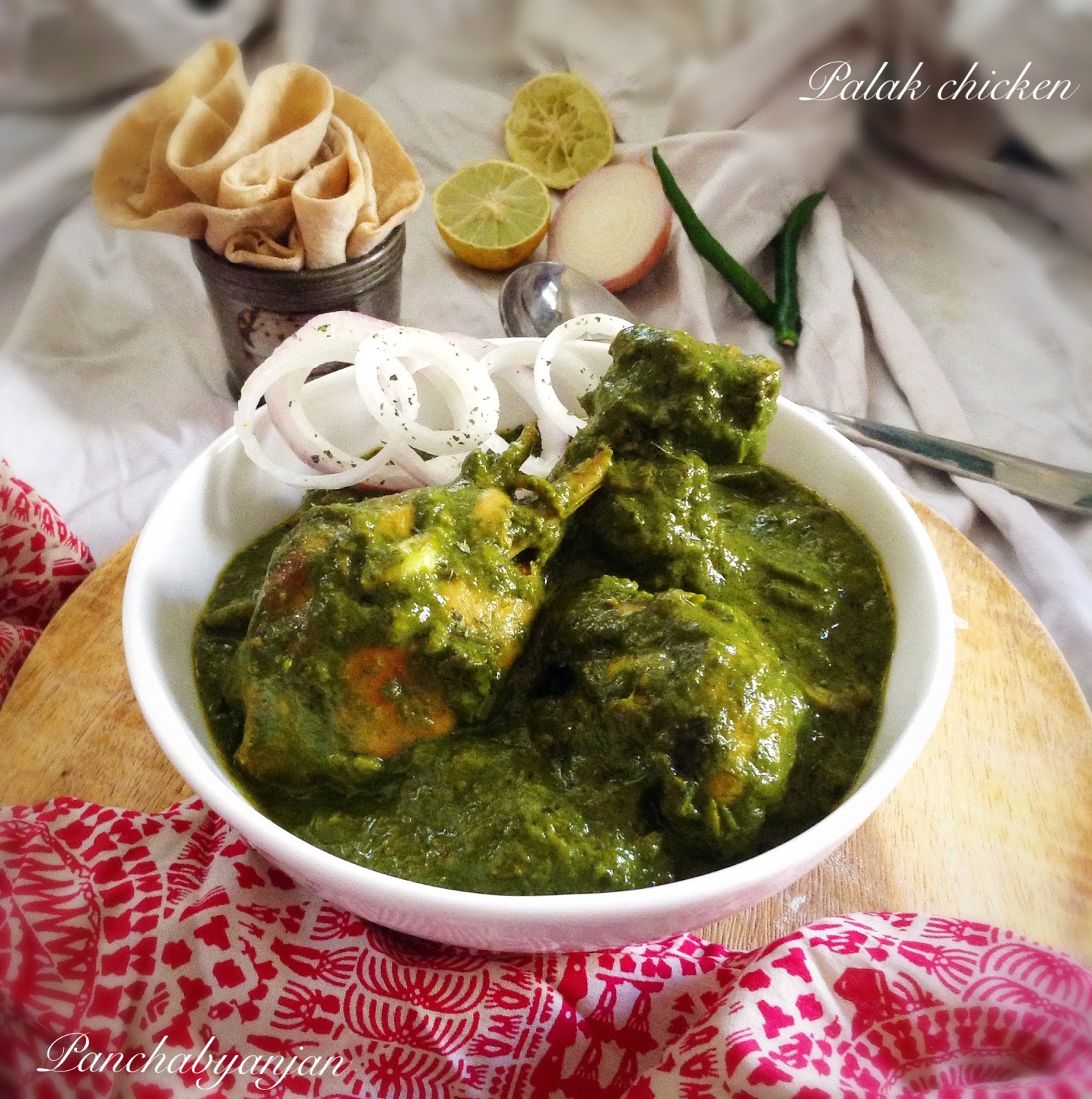Panchabyanjan: Palak Chicken | saagwala Murg | Spinach Chicken