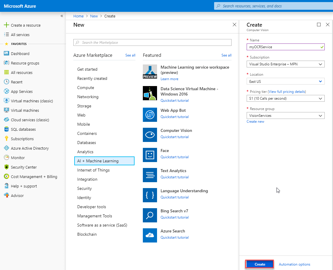 Analyzing expense receipts with Azure Cognitive Services and Microsoft Flow