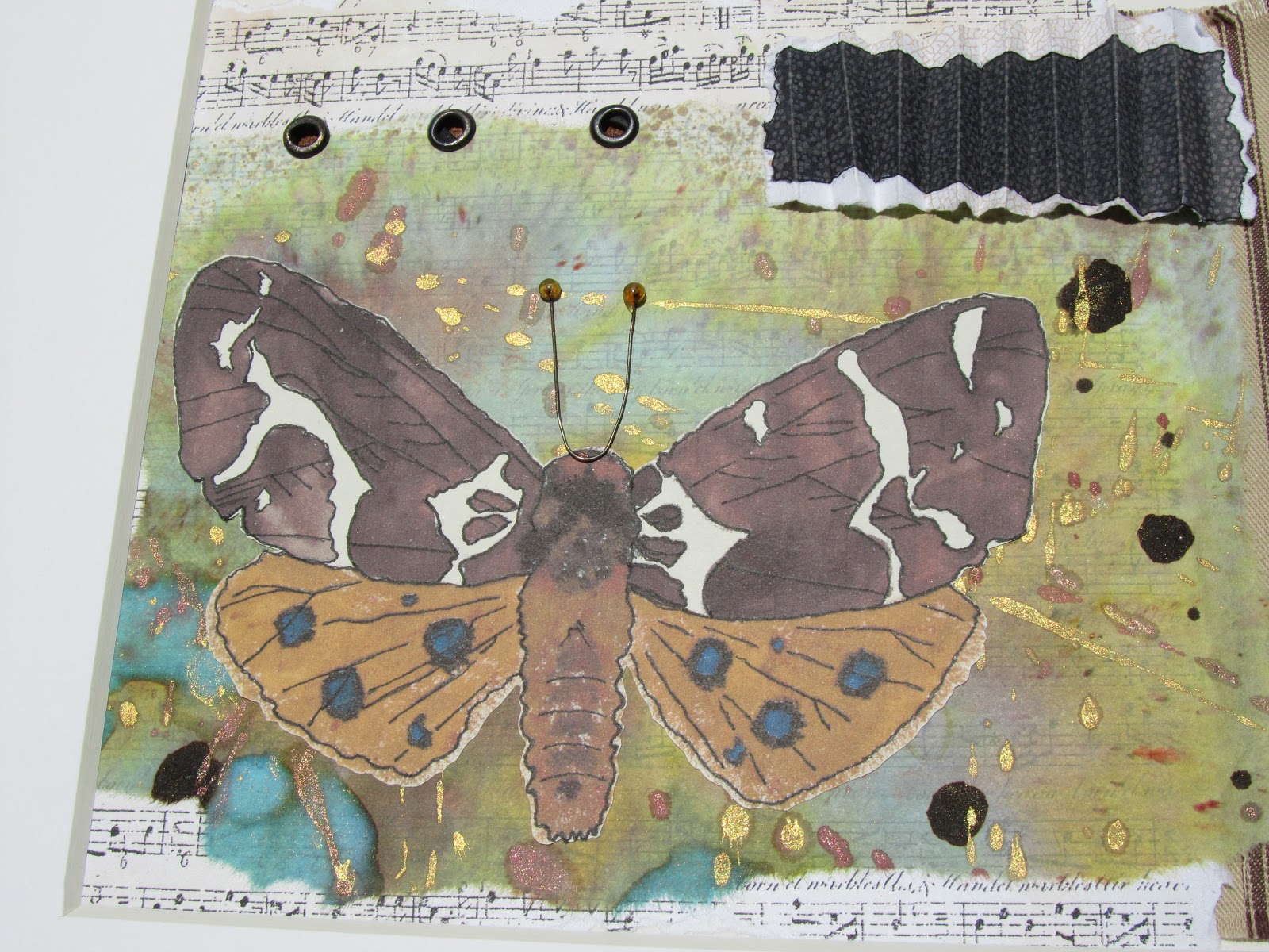 Hastypearl: Mixed Media Moth Collage Hastypearl