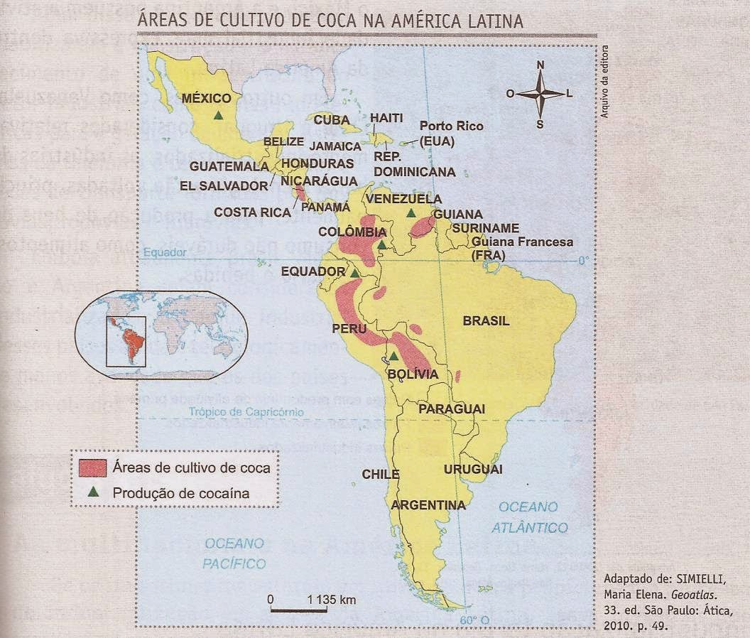 BLOG DO PROFESSOR MARCIANO DANTAS: O CULTIVO DE COCA NA AMÉRICA LATINA