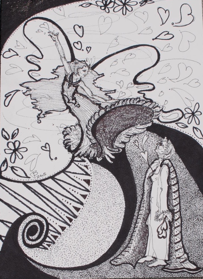 Dreamkeeper Creations: Two Worlds Pen and Ink Drawing