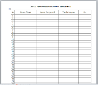 Download Gratis Contoh Format Pembagian Raport Semester I | Library ...