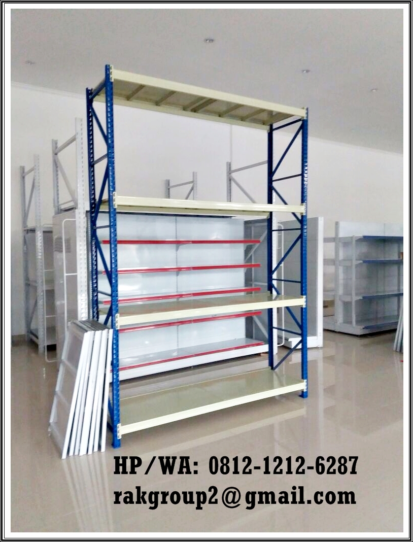 Rak Gudang, Rak Besi Serbaguna Kapasitas 500kg/Level Ambalan Besi OKE ...