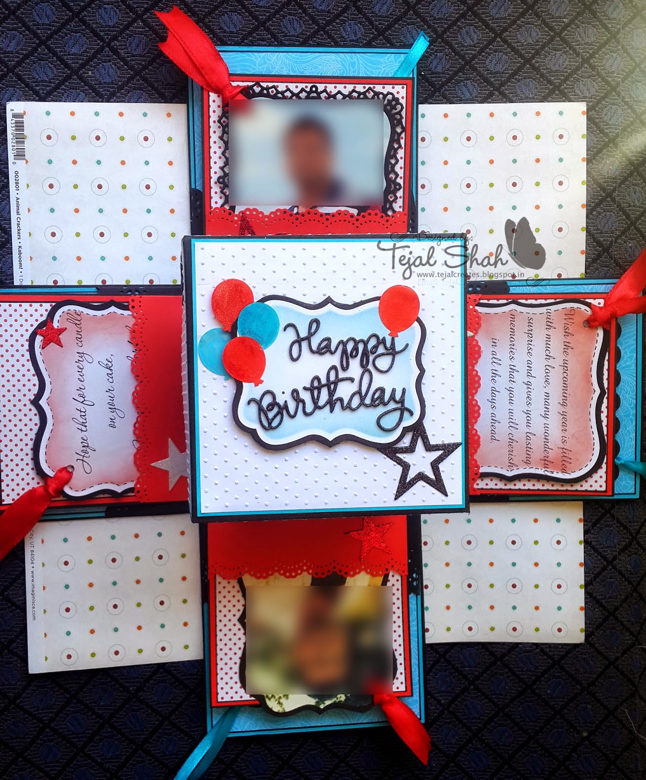 Creative Expressions Store: Exploding box/ Explosion box - Birthday theme