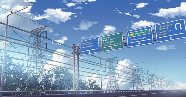 mclelun: Painting Anime Highway Scene