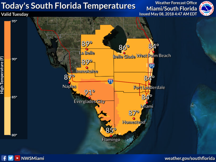 Ralph's Tropical Weather-RTW: TODAYS FORECAST FROM NWS IN MIAMI FLORIDA