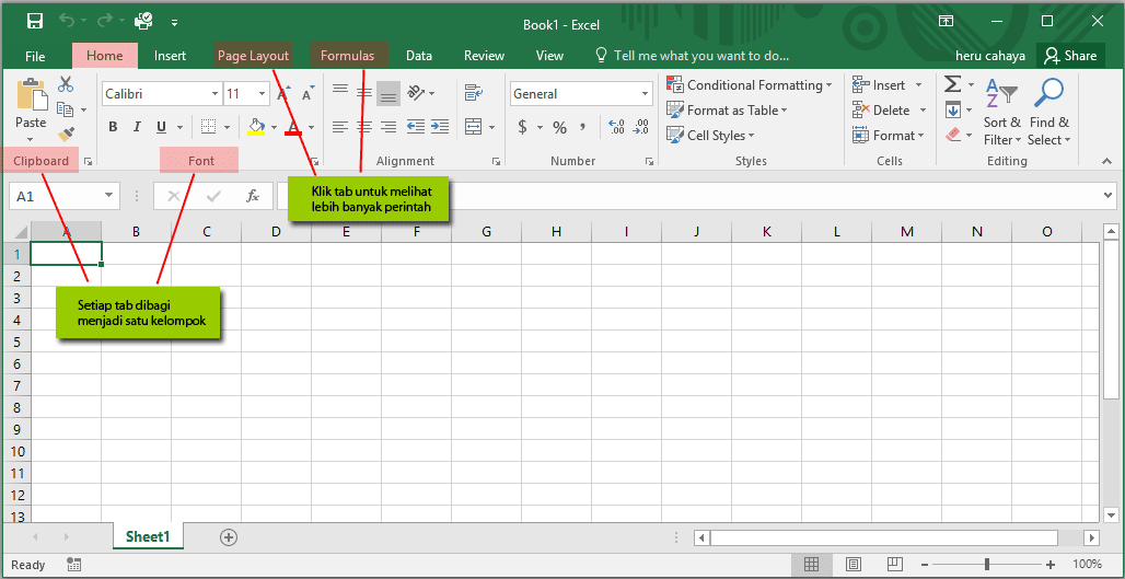 Mengenal Kegunaan Interface Microsoft Office Excel