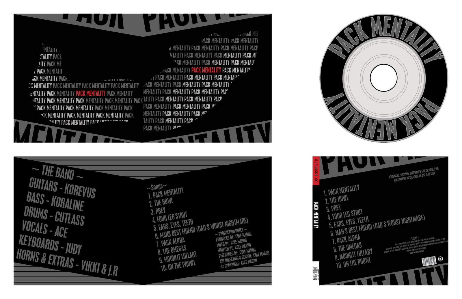 The Last Note Of Freedom: Pack Mentality Typography Style CD Layout