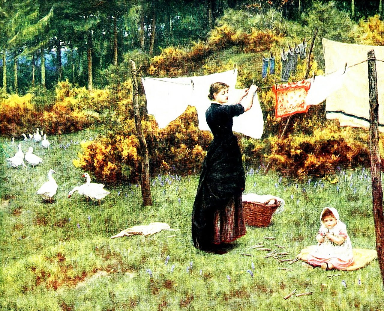 Laundrying Coloured Clothes (1890) - Remembering the Past Australia