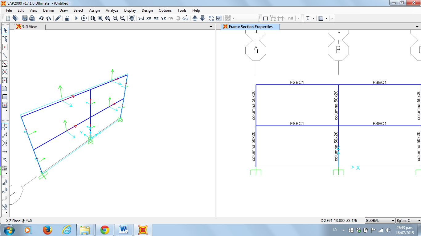 TutoFacil: ¿Como identificar ejes principales y ejes locales en SAP2000?