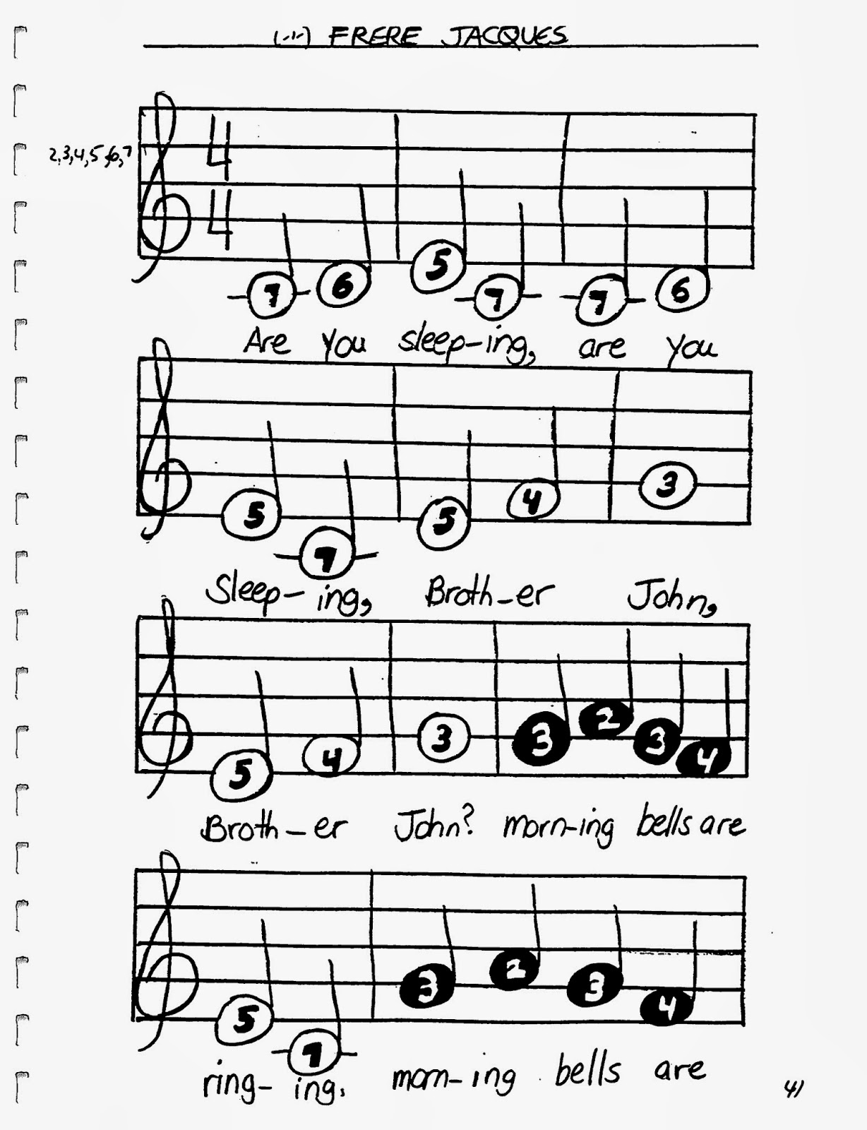 Miss Jacobson's Music: TONETTE SONG BOOK: PAGES 41-50