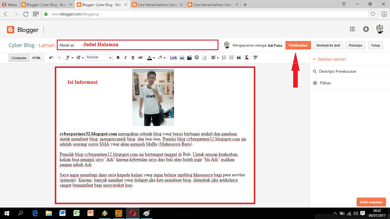6 Cara Mudah Membuat Halaman Profil di Blog - Aturan Blog