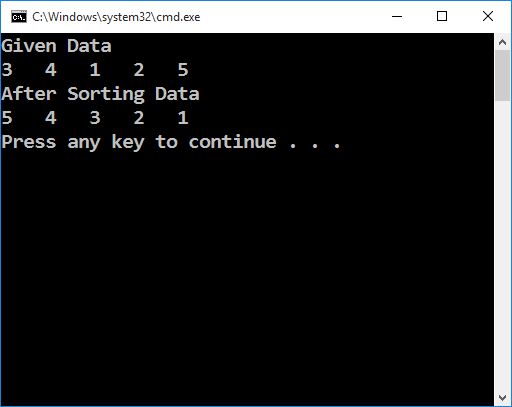Rewrite The Selection Sort Function So That It Performs A Descending Sort C Programs And Projects