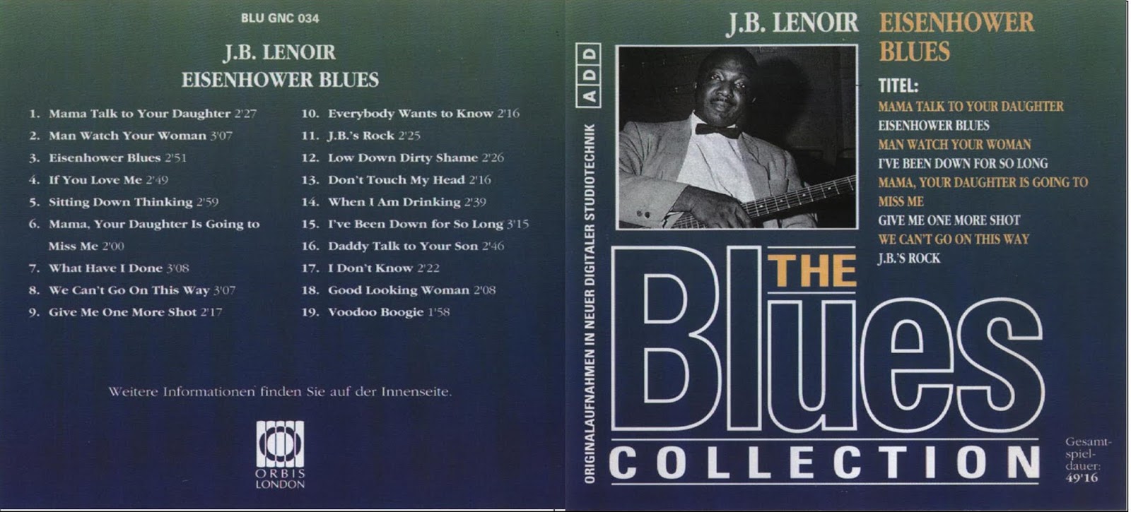 Chia sẻ nhạc Lossless & Lossy: The Blues Collection 34 - J.B. Lenoir ...