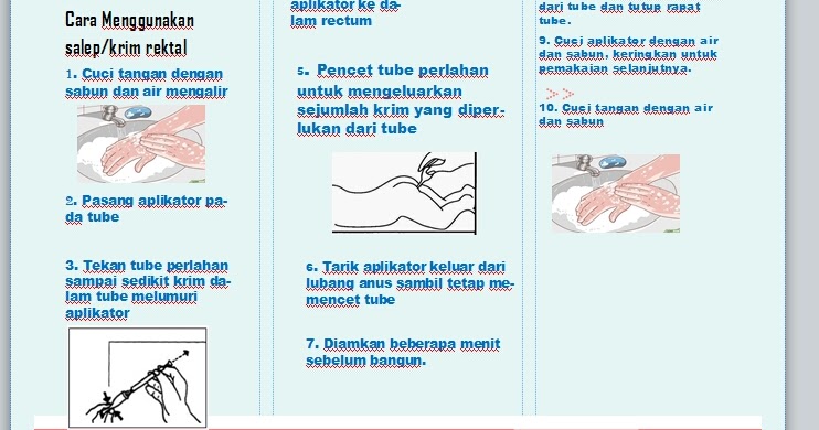 kesehatan: Cara penggunaan salep/krim rektal