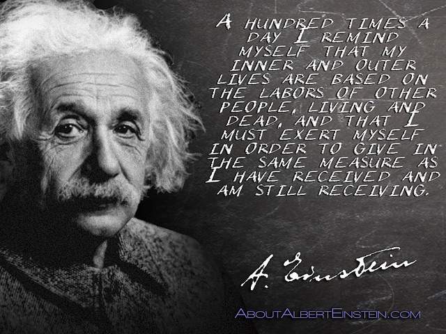 A hundred times a day - Happy Birthday Albert Einstein (1879)