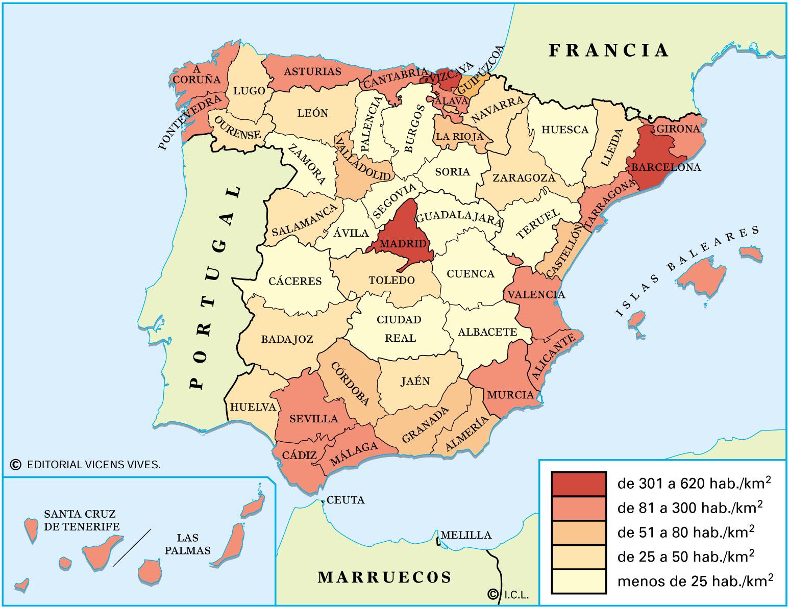 PZ C: provincias de españa