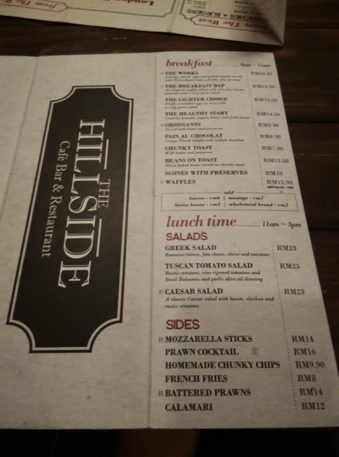 It's About Food!!: The Hillside Cafe Bar and Restaurant