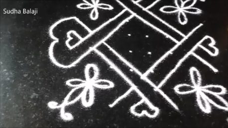 8 by 8 dots rangoli 8-8 dots kolam | Kolam by Sudha Balaji