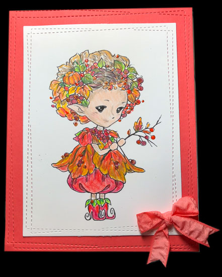 Priss' Pixels & Paper Projects: Autumn Sprite Note Card