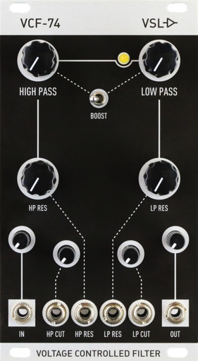 MATRIXSYNTH: Vintage Synth Lab VCF-74 Voltage Controller Filter ...