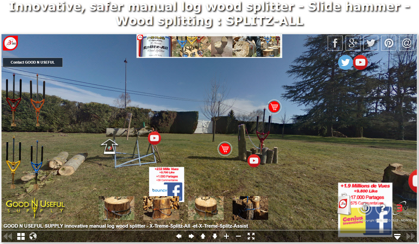 Splitting wood manually has never been so easy using the manual sledge ...