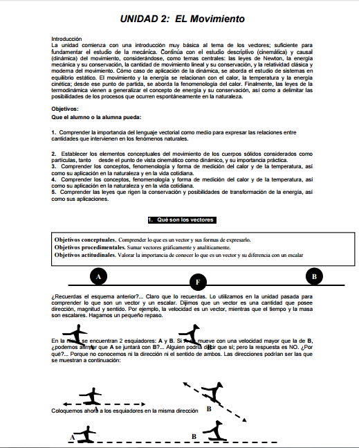 Unidades de la ciencia : Unidad 2: El movimiento