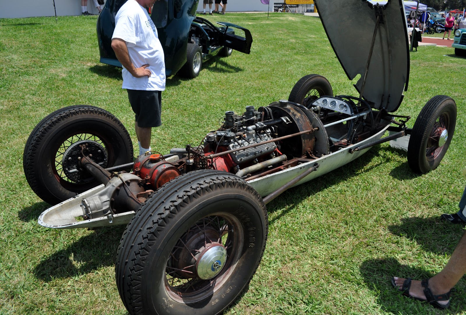 Just A Car Guy: 1949 Bellytank dry lakes streamliner at the Steve ...