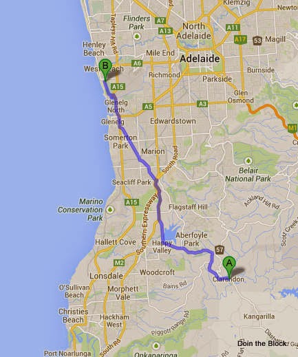 Doin' The Block: Day 55 - 30/1/14 – Clarendon -> Adelaide SA