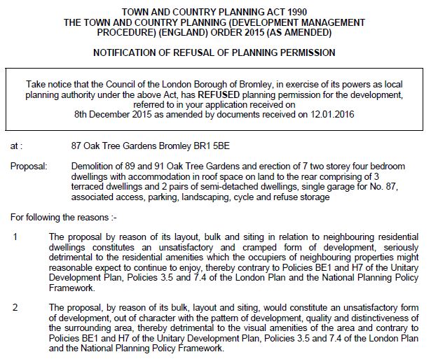 Links Estate Residents Association Link: Notification of Refusal of ...