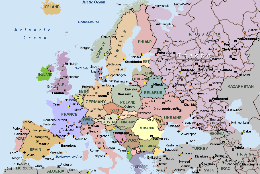 Mapa de Europa Política Geografía