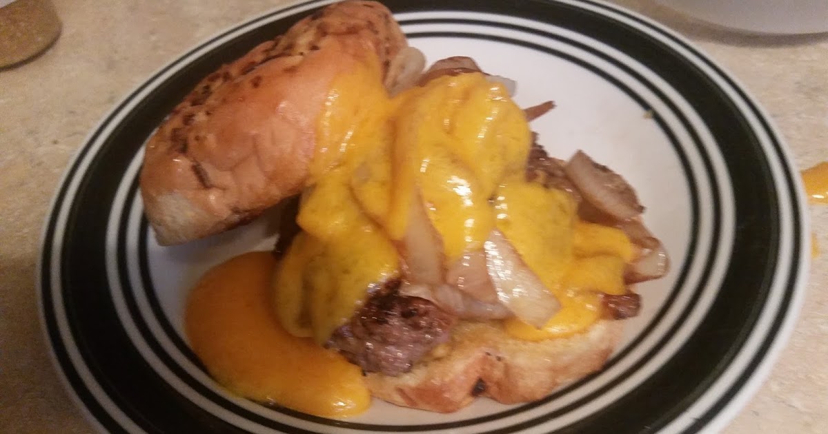 Southern Cooking: Cheese Burgers With Sauteed Onions