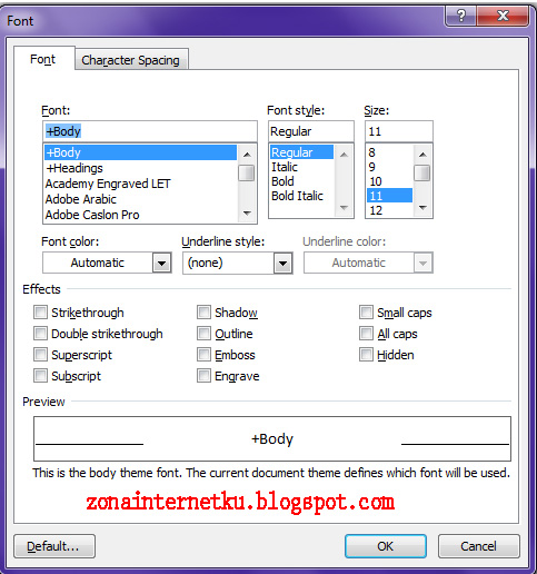 Cara Mengatur Jenis Font Dan Font Style Di Microsoft Office Word 2007 ...
