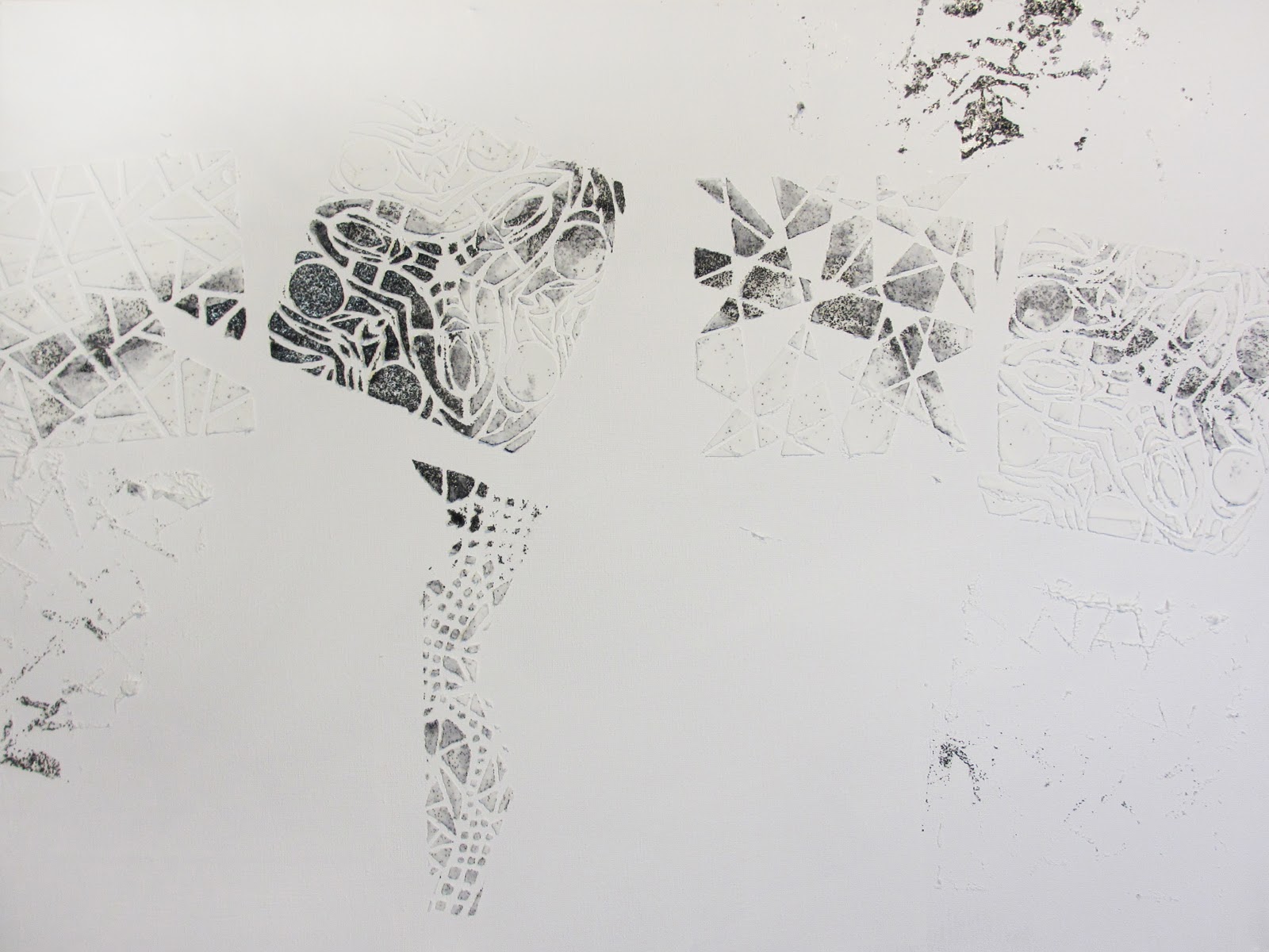 Art...: Black Lava and Modeling Paste with Stencils