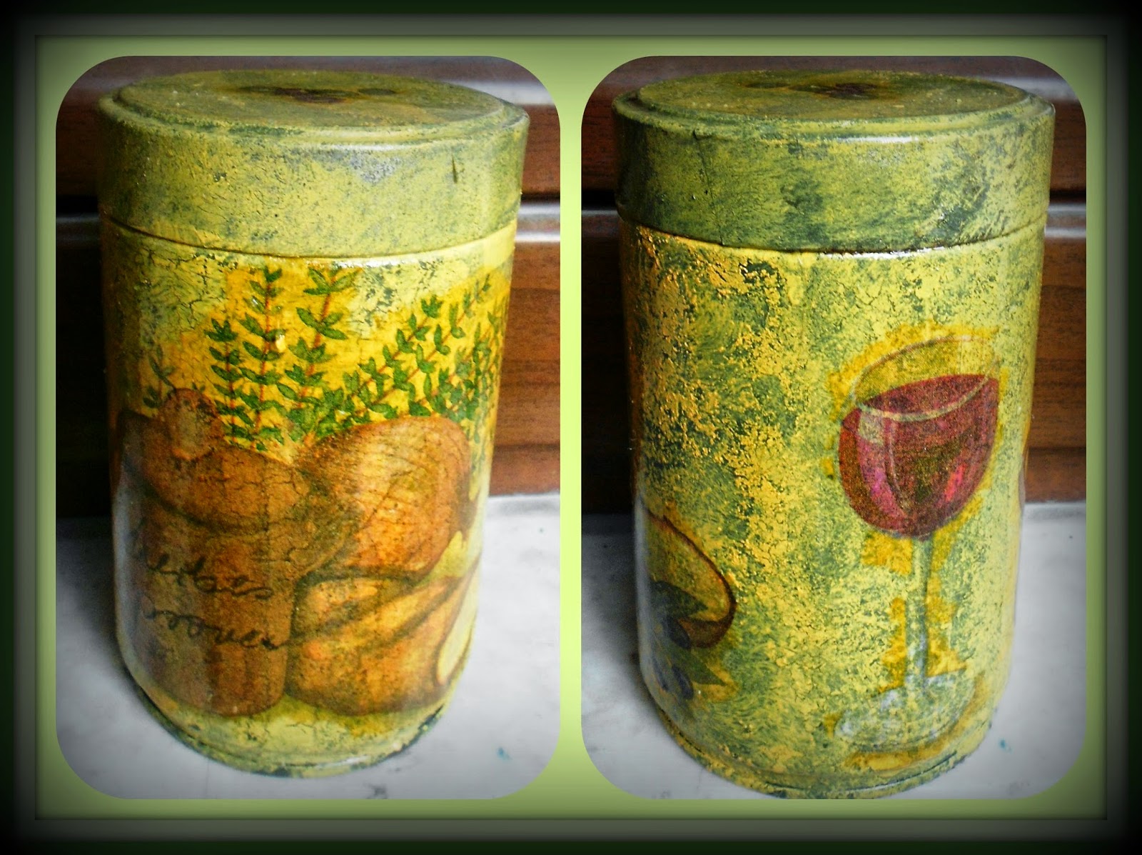 lila365idees: DECOUPAGE ΣΕ ΜΕΤΑΛΛΙΚΌ ΚΟΥΤΙ (DECOUPAGE IN METAL CAN)