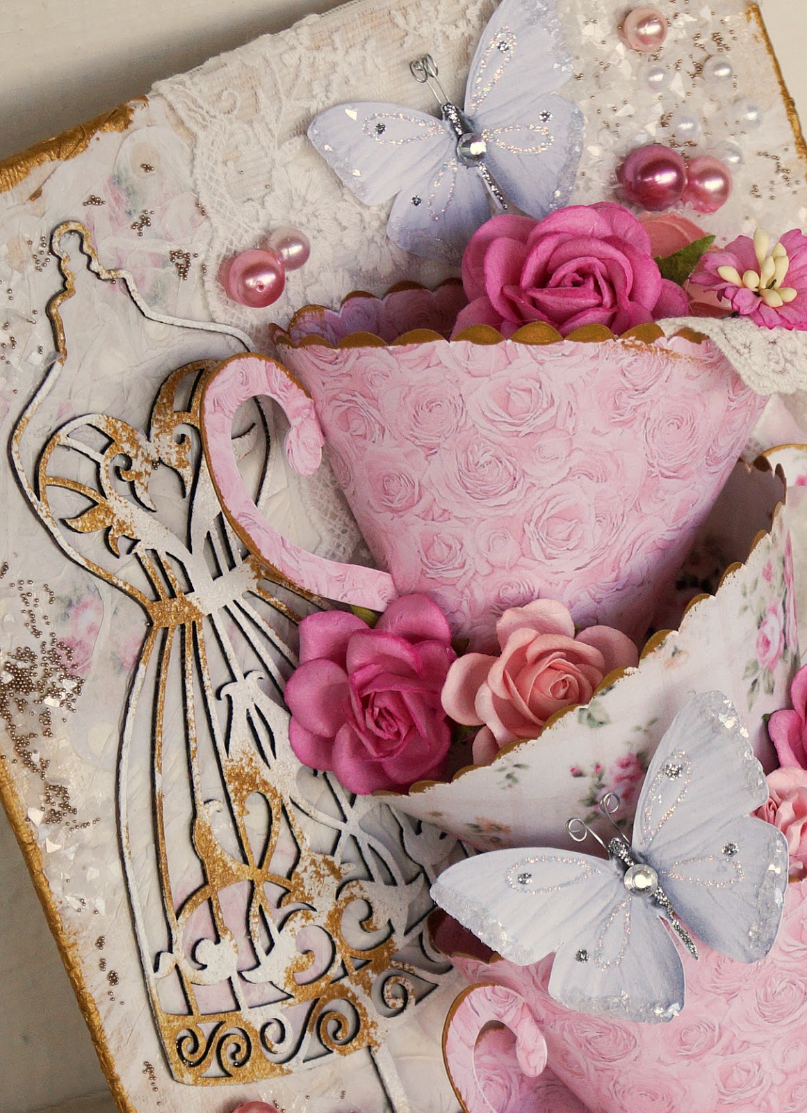 Terry's Scrapbooks: Reneabouquets 3D Tea Cup Canvas Design Team Project ...