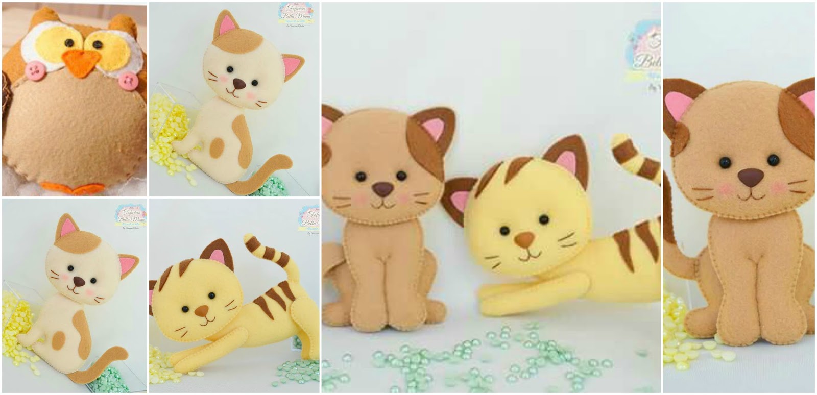 4 Moldes para hacer muñecos de fieltro rellenos con hule espuma ...