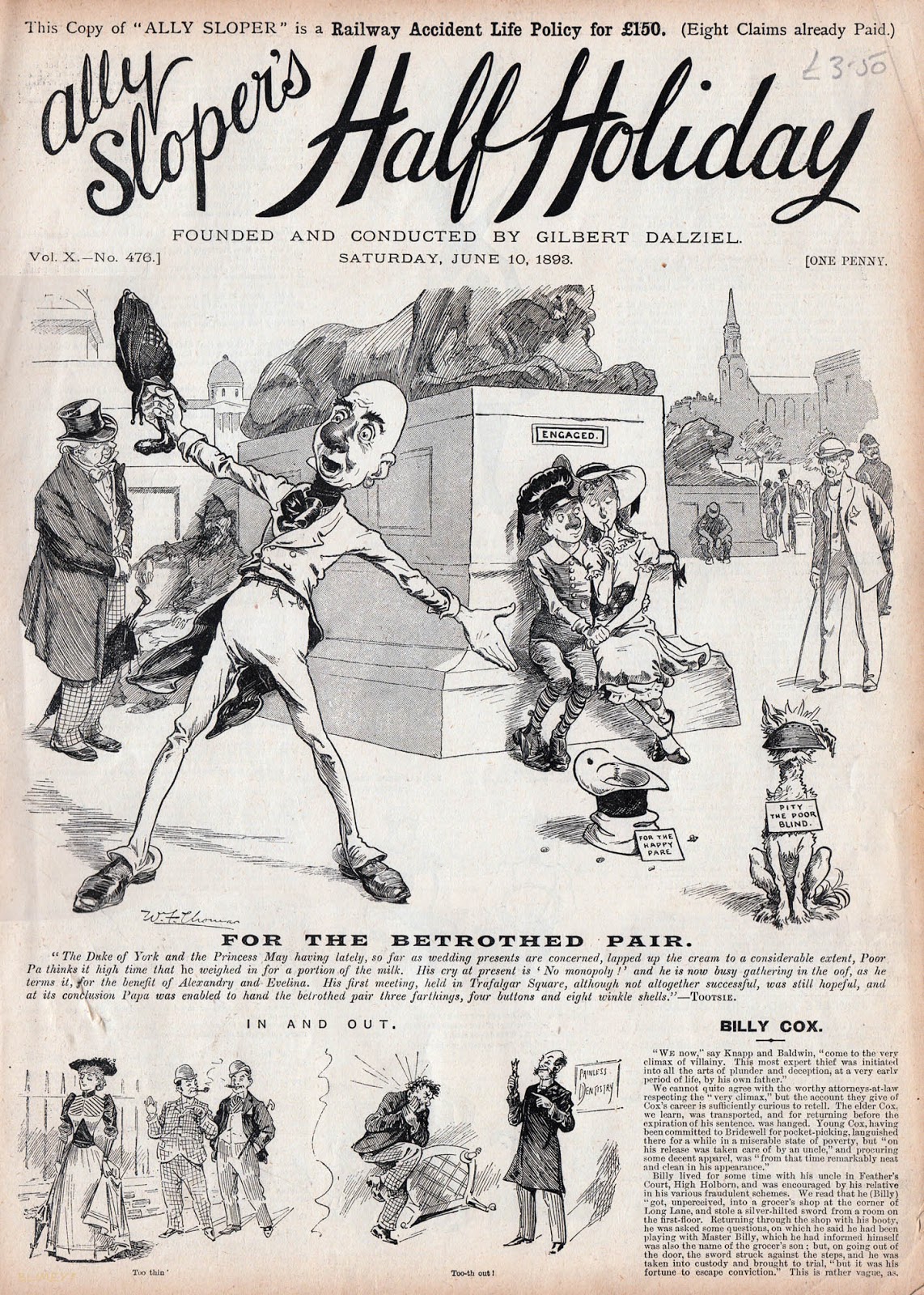 A trio of Ally Sloper covers - News Uk