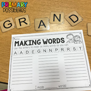 Primary Possibilities: Grandparent's Literacy Night
