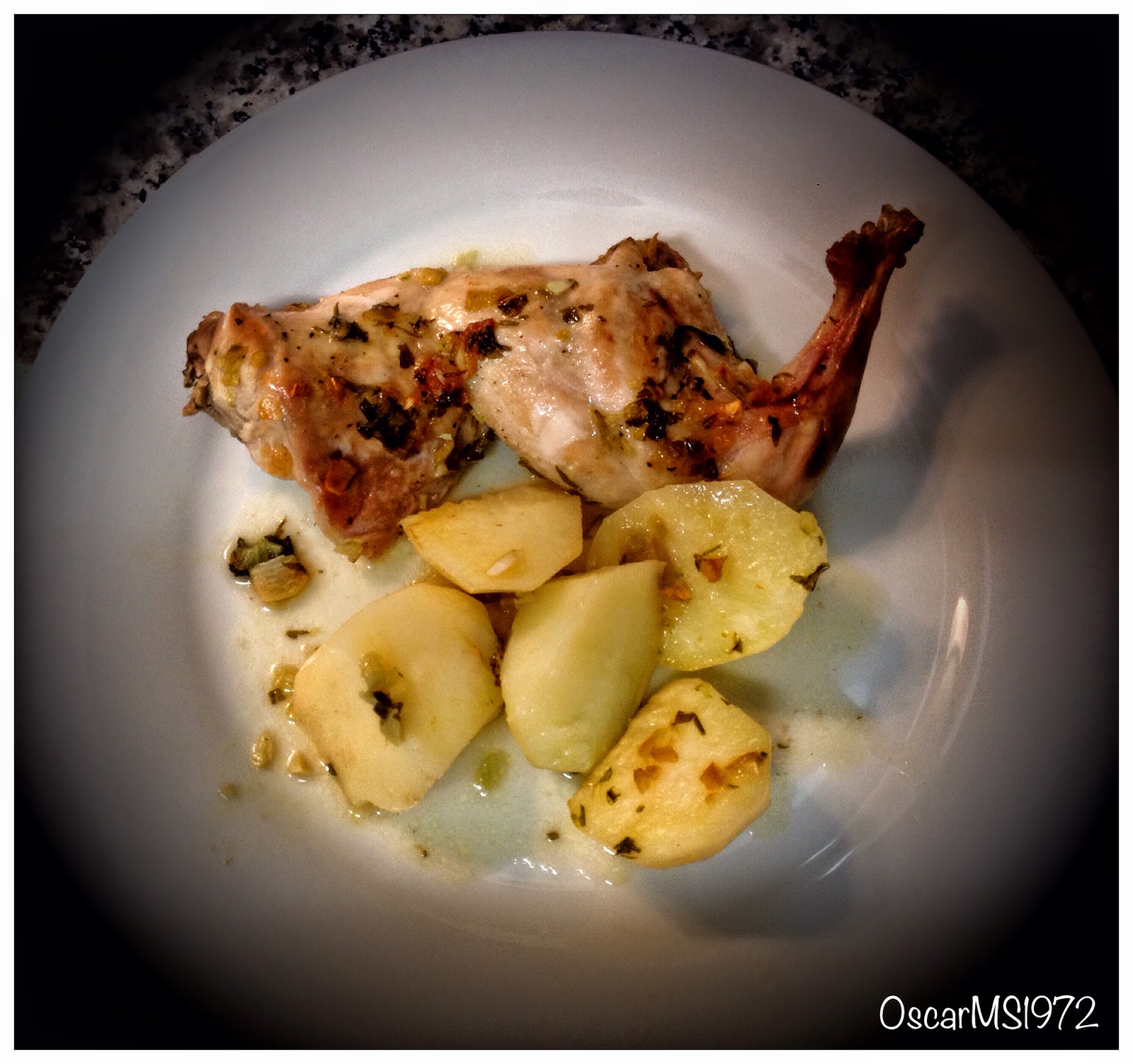 La cocina de Oscar: Conejo asado a las finas hierbas.